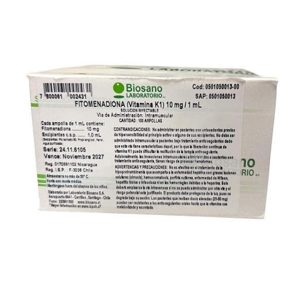 FITOMENADIONA 10 mg/ml 100 AMP – AlivetFarma