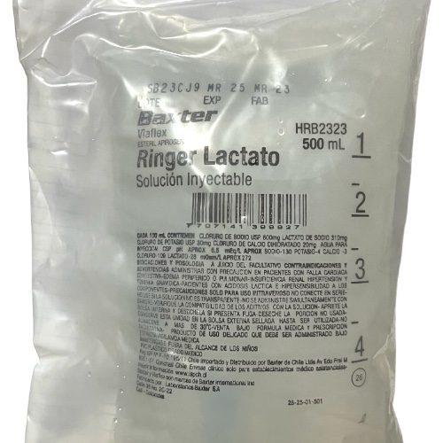 Suero Ringuer Lactato 500 Cc Baxter Caja de 10 unidades – AlivetFarma