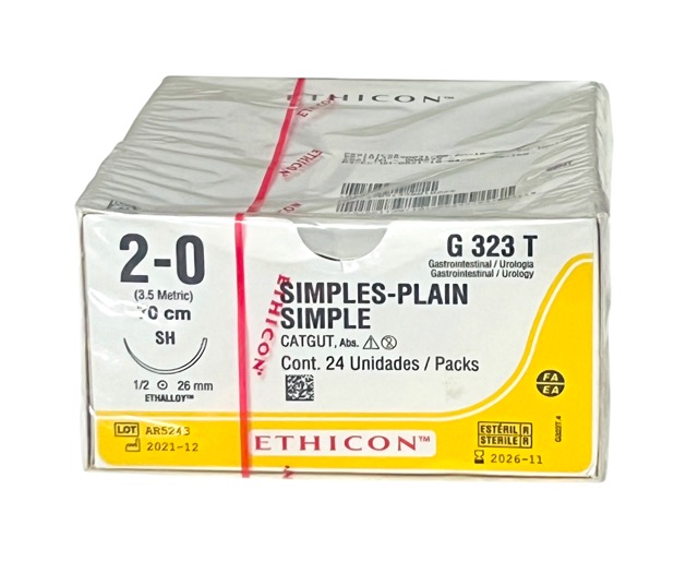 SUTURA CATGUT # 2.0 Caja x 24 sobres (Ethicon) – AlivetFarma