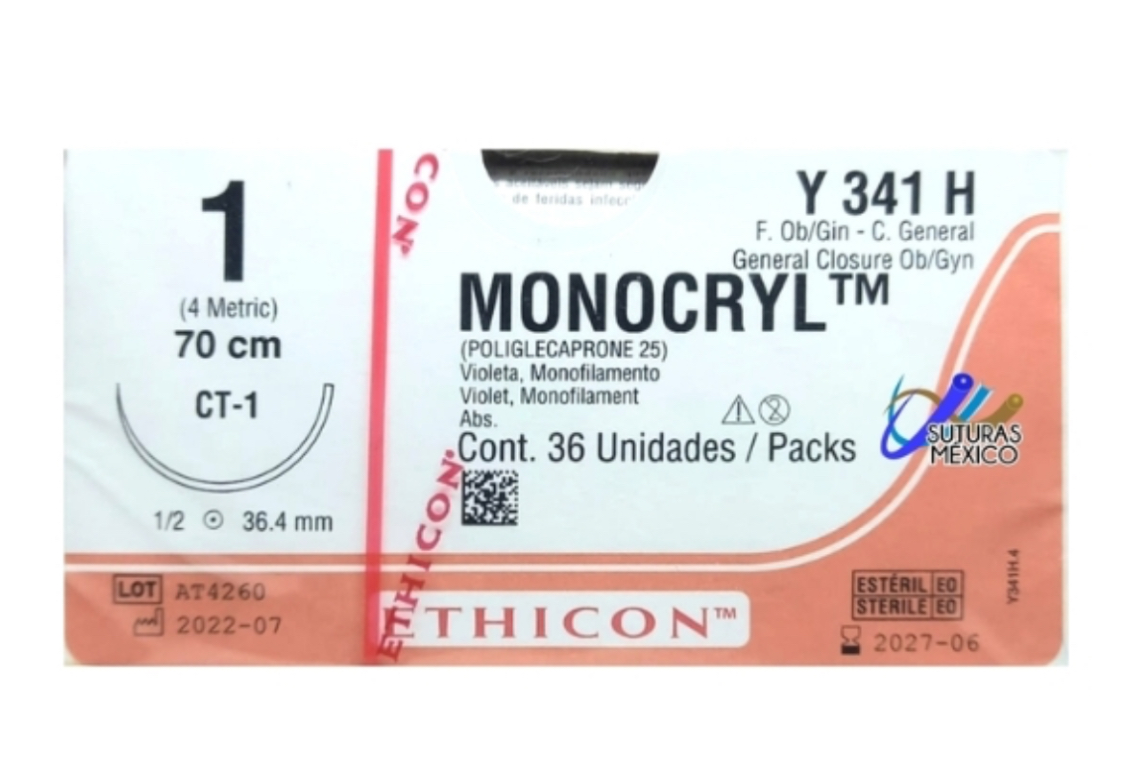 SUTURA MONOCRYL # 3.0 Caja x 24 (Ethicon) – AlivetFarma